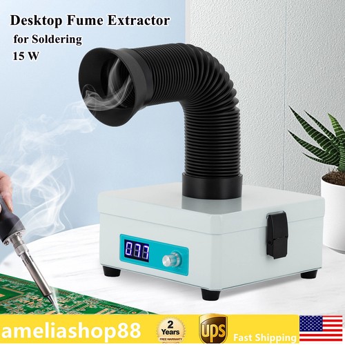 Desktop Smoke Absorber Remover HEPA &Carbon Solder Fume Extractor 3 ...