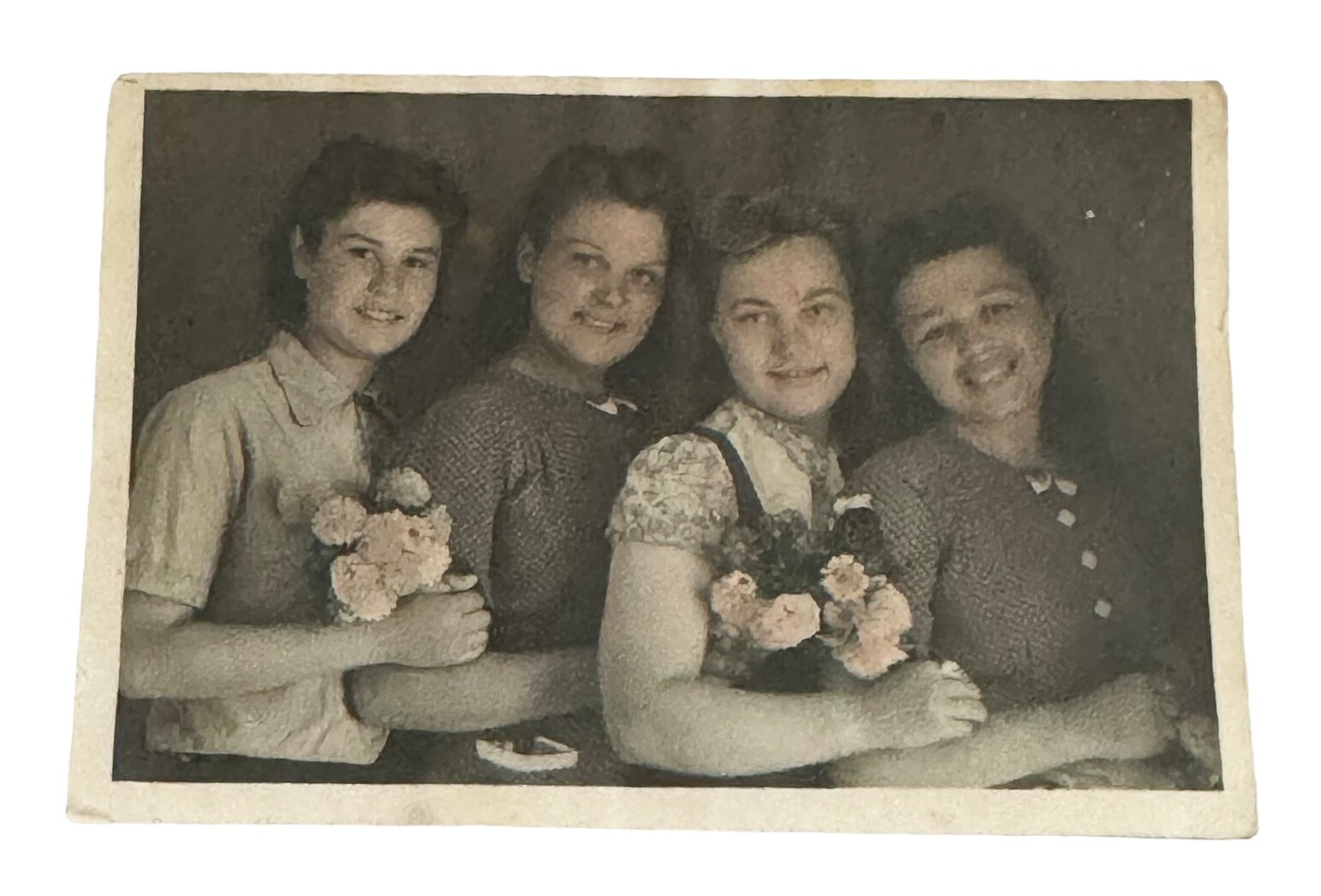 WW2 Wartime Photo Group Soviet Sisters Slight Color | eBay
