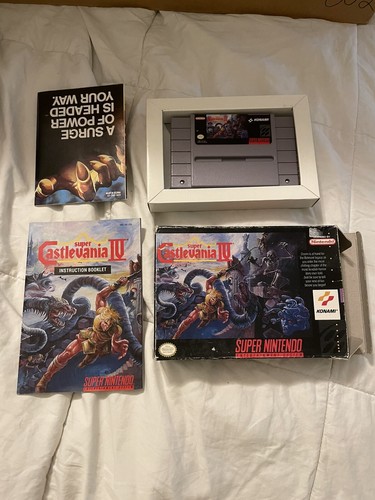 Super Castlevania IV Authentic CIB SNES Nintendo Complete Box Manual ...