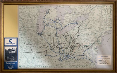 Chessie Map in Frame dimensions are in frame 21 1/2 by 34 1/2 | eBay