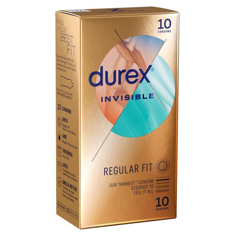 Durex Invisible Regular Fit Condoms 10 Pack | eBay