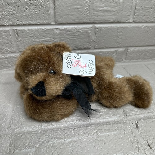 Progressive Plush Laying Teddy Bear Stuffed Animal Brown Toy Tags 9" | eBay