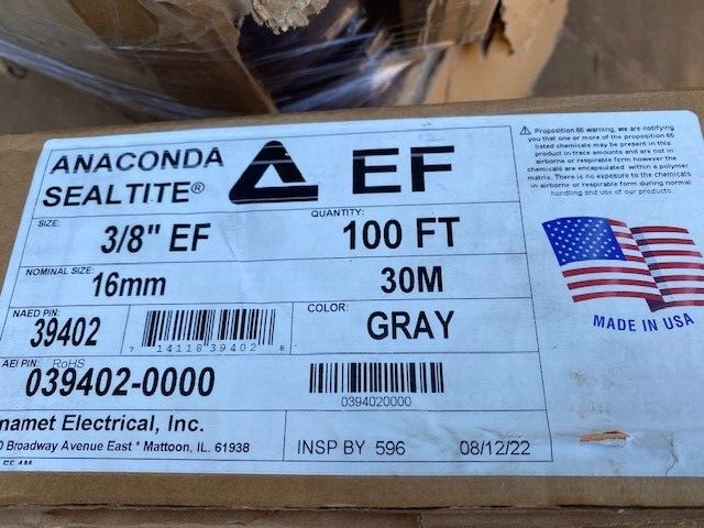 Anamet Sealtite - 39402-100FEET - EF-GRY-3/8-100FT, Conduit, Gray (NEW ...