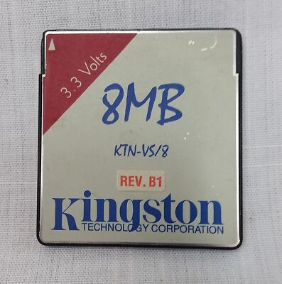 Kingston 8MB Memory Card PC Card Style KTN-VS/8 Rev B1 3.3v | eBay