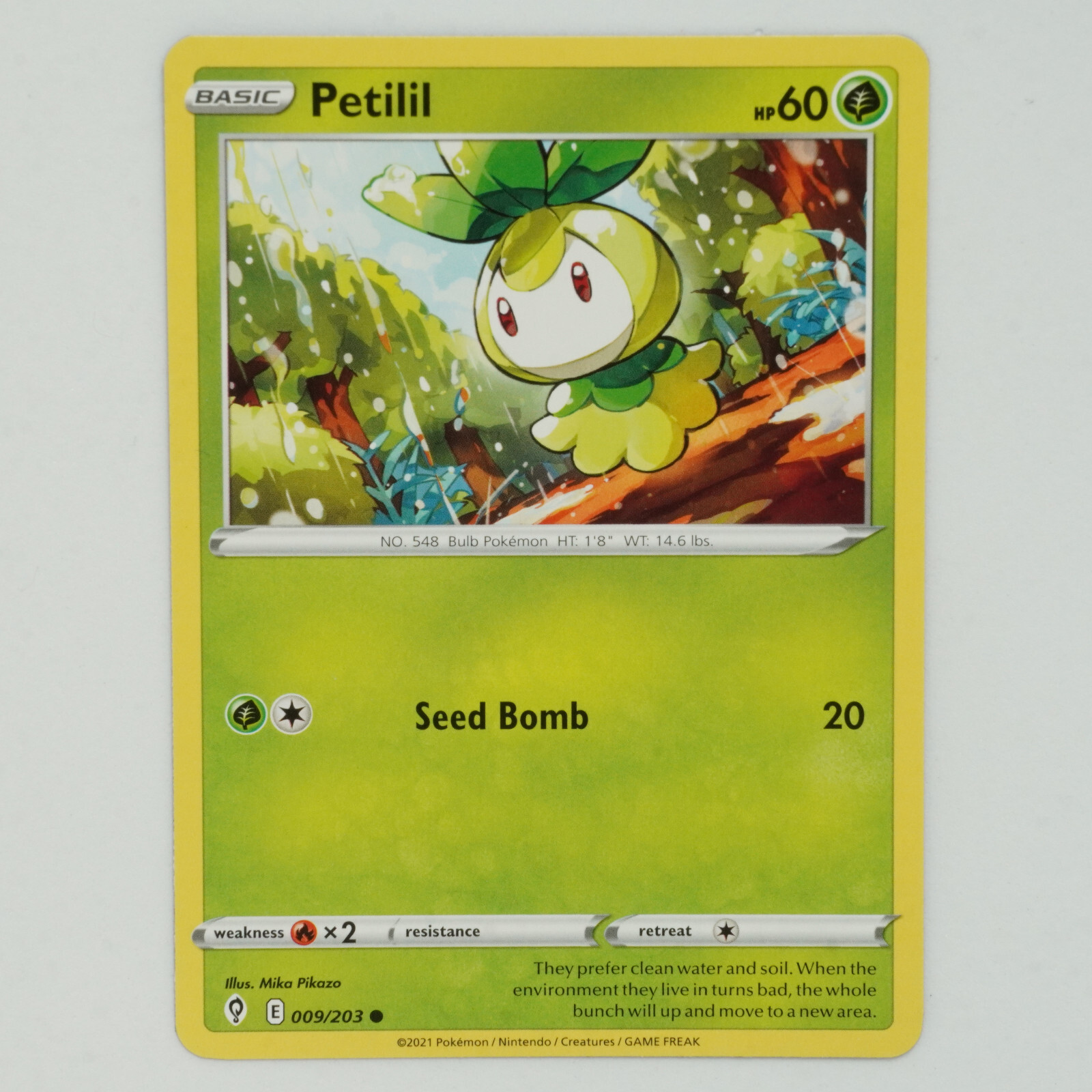 Petilil 009/203 Common SWSH Evolving Skies Pokemon Card | eBay