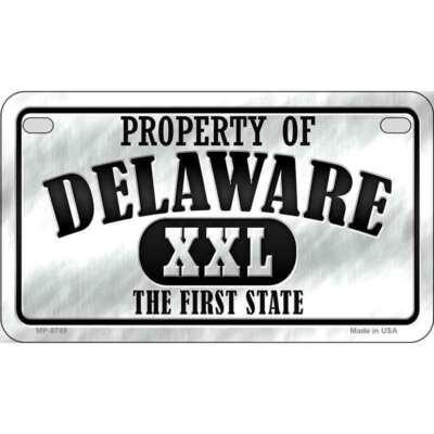 Property Of Delaware Novelty Metal Motorcycle Plate MP-9749 | eBay