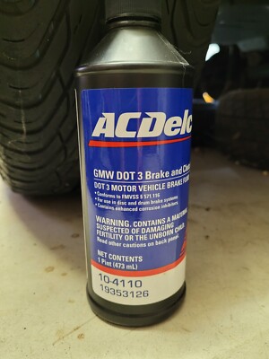 ACDELCO GMW DOT 3 BRAKE AND CLUTCH FLUID 1 PINT 10-4110, 19353126 | eBay