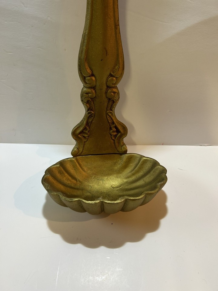 Vintage Gold Color Cast Metal Ladle Dipper Wall Hanging Dipper Spoon 17 ...