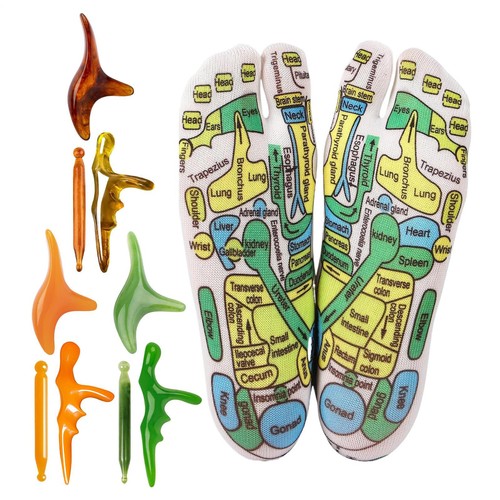 Reflexology Socks Massage Socks 3 Massage Tools Foot Reflexology Socks ...