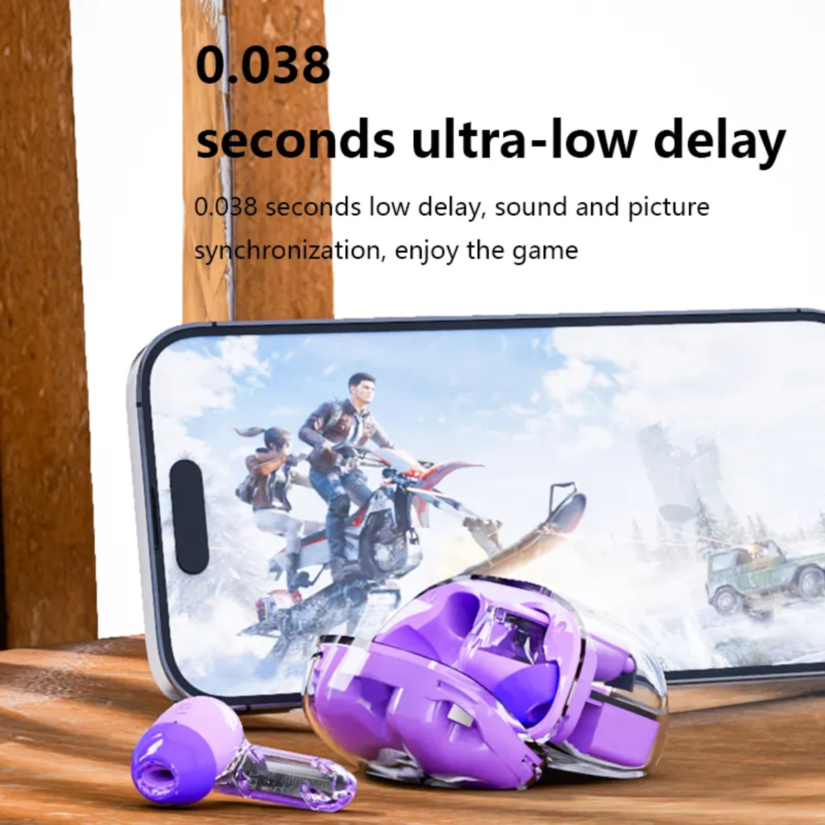 TWS Bluetooth Wireless Earbuds Game Gym Noise Cancelling Outdoor Sport ...