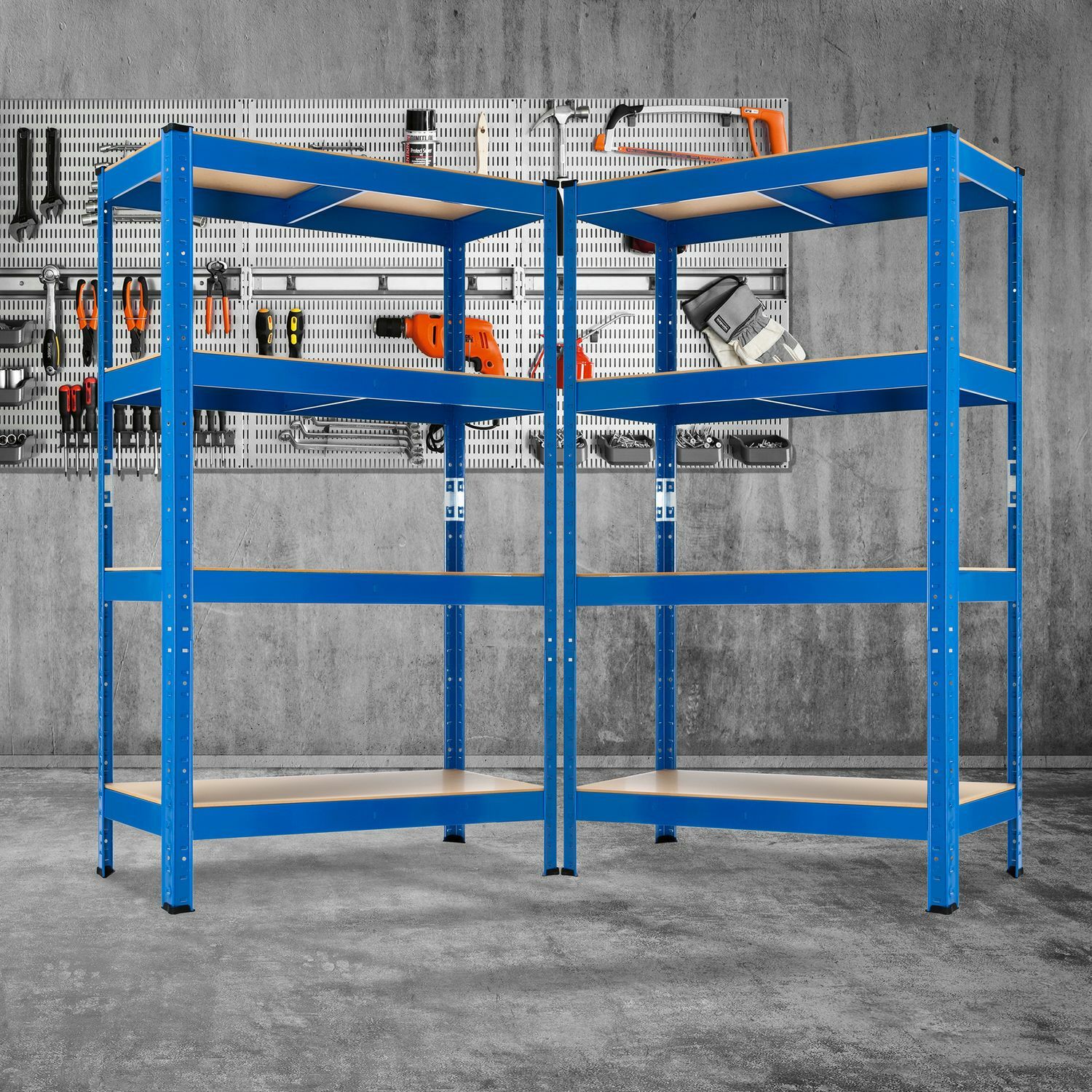 MASKO® 2x Lagerregal Metall Schwerlastregal Set Kellerregal ...