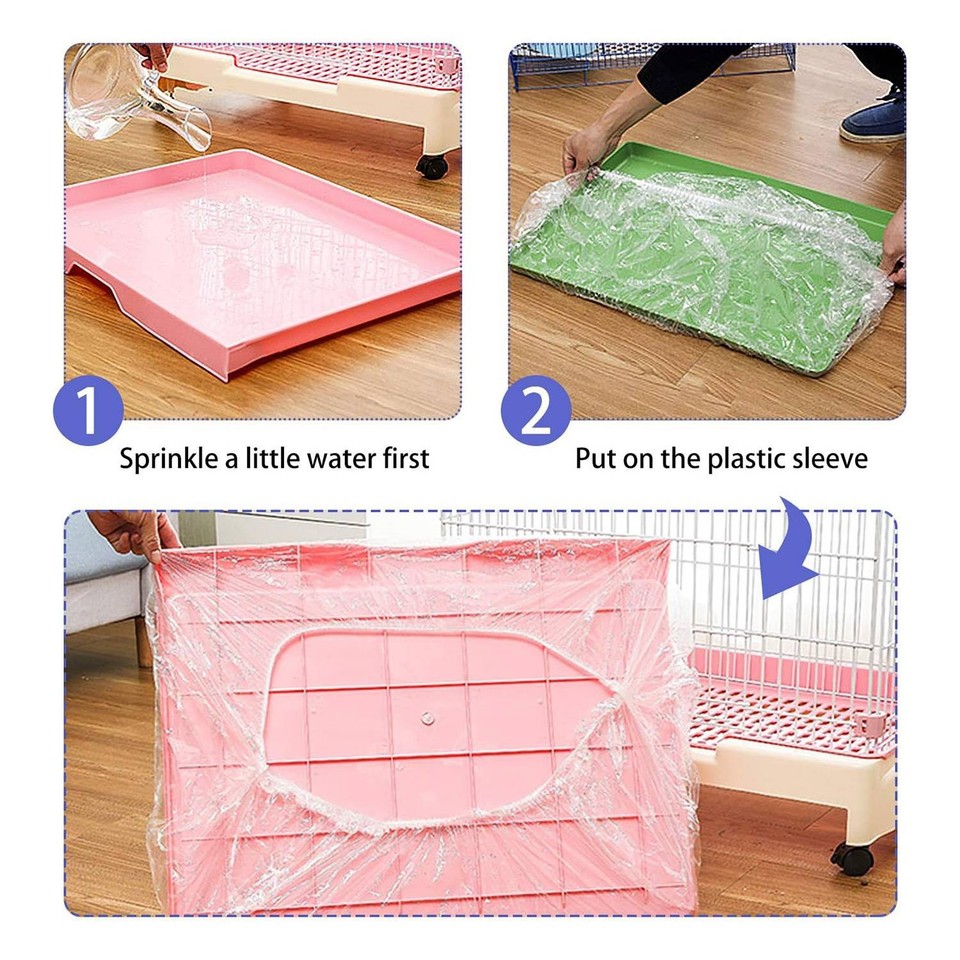 50 Pcs Clear Plastic Bunny Cage Liner Bag Universal Toilet Film for ...