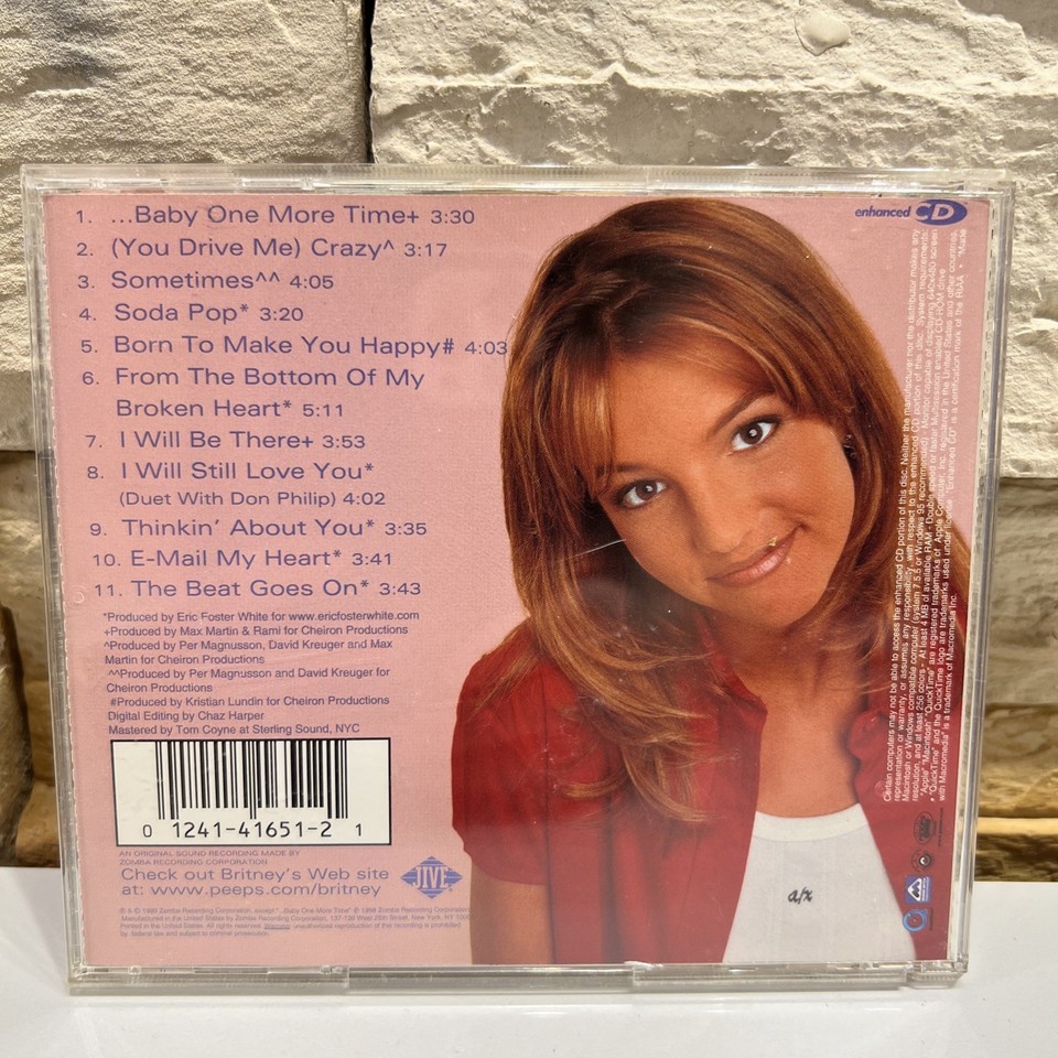Britney Spears...Baby One More Time 1999 Pop Hit Dance Pop Used CD Disc ...
