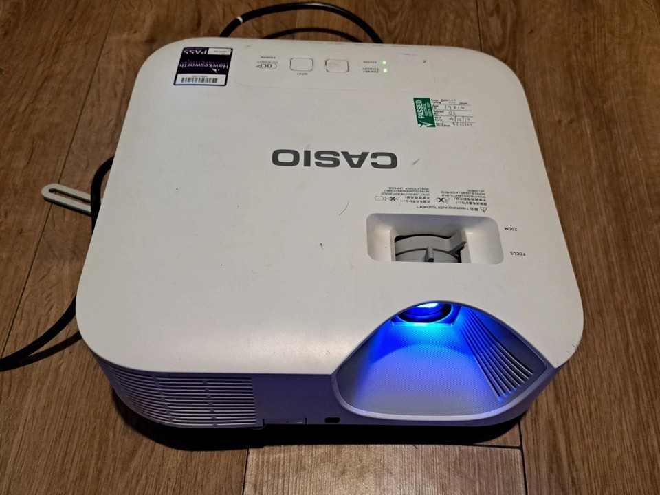 Casio Projector XJ-V10X White Fully Working With VGA HDMI Power Cables ...