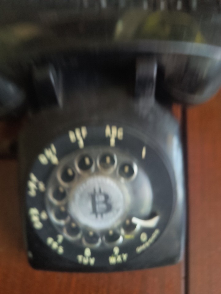 1978 Black Time Travelling Rotary Telephone Bitcoin Phone POTS analog ...