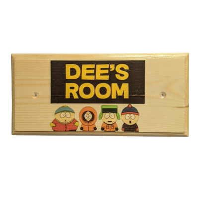 Personalised South Park Room Sign, Bedroom Southpark Room Door Plaque ...