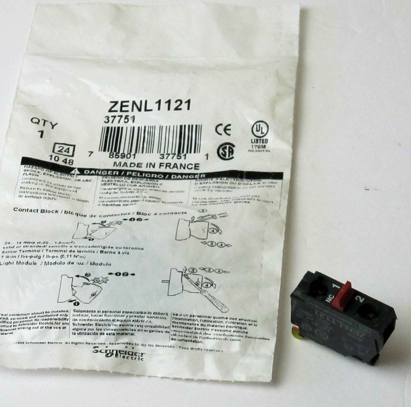 one new snd Normal Close Contact Block ZEN-L1121 | eBay