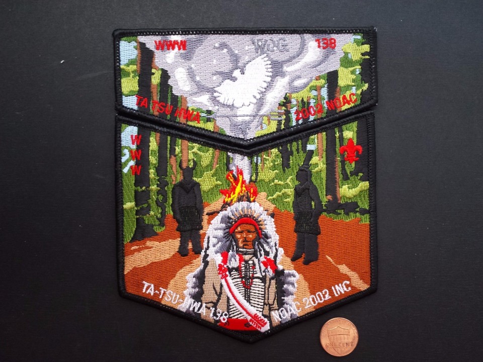 OA TA TSU HWA LODGE 138 INDIAN-NATIONS COUNCIL 2002 NOAC 2-PATCH INDIAN ...