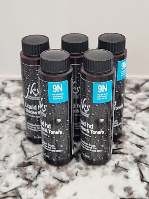 LOT OF 5 - JKS Liquid HD Demi Permanent Hair Color 9N - Very Light ...