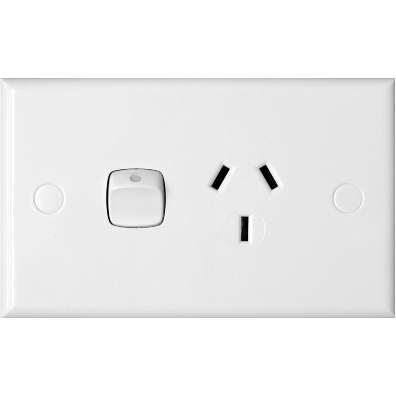 Hpm 10A Single Powerpoint Mounting Centres 84Mm Plate Size: 114Mm X ...