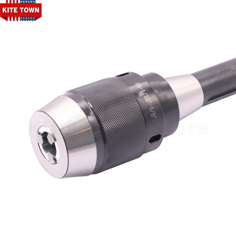 1/32"-5/8" Standard Keyless Drill Chuck with Integral Shank R8 Arbor US ...