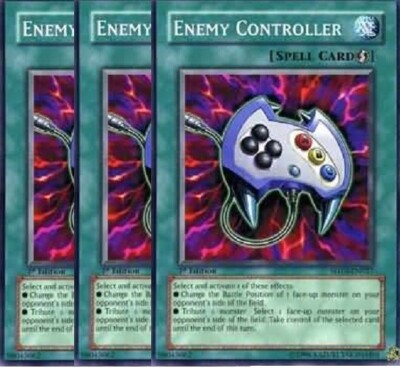 Yugioh - Enemy Controller x 3 - 1st Edition - LP - Free Holographic ...