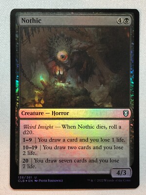 MTG Commander Legends: Battle for Baldur's Gate Nothic Foil NM/M | eBay