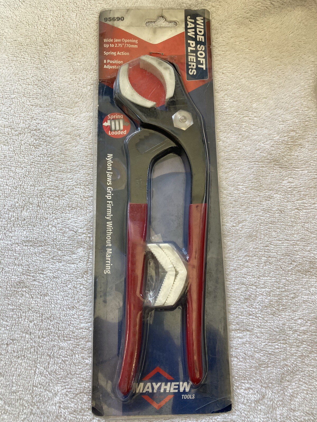 Mayhew Tools 11” Wide Soft Jaw Adjustable Spring Action Pliers 95690 ...
