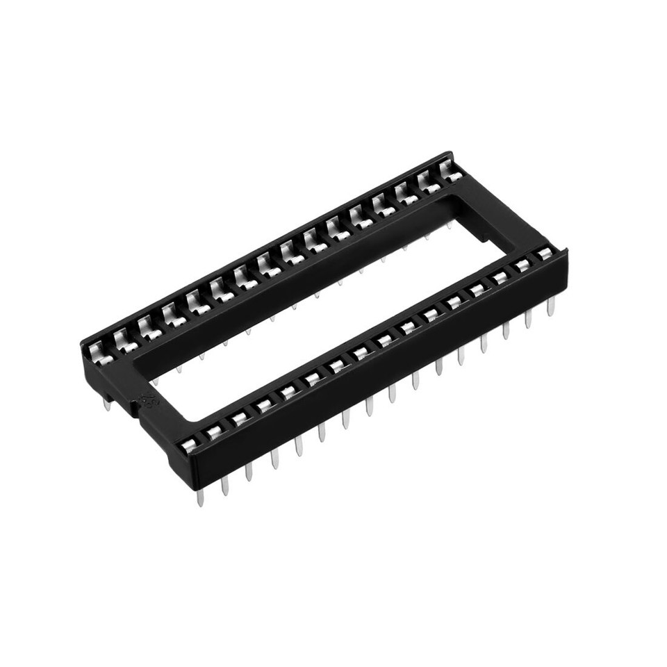 6pcs 15.2mm Row Pitch 2 Row 32 Flat Pins Soldering DIP IC Chip Socket ...