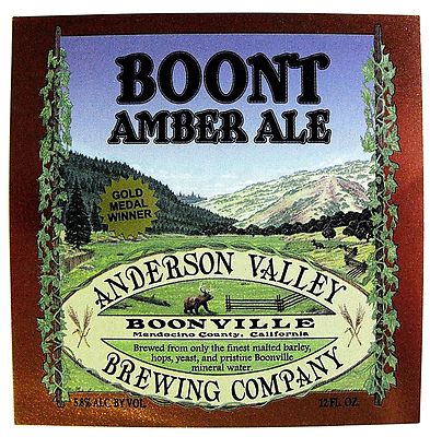 Anderson Valley Brewing Co BOONT AMBER ALE beer label CA 12oz Var #2 | eBay
