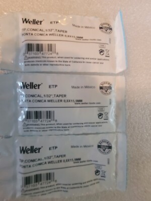 3X Original Weller ETP Solder Soldering Tip fits Stations WES51,WESD51 ...
