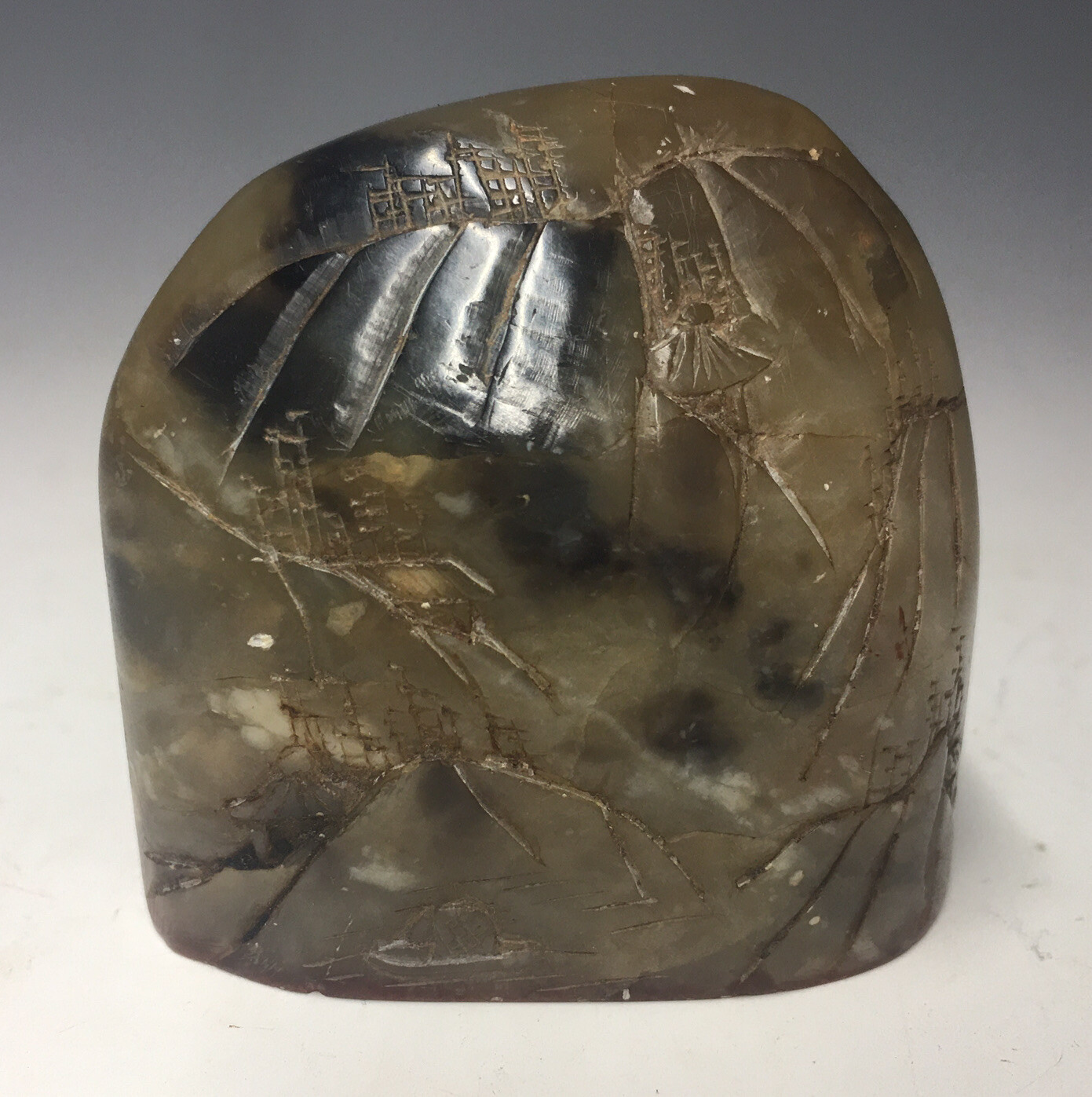 Shou Shan Stone Carved Landscape Mountain Tian Huang Shoushan Seal ...