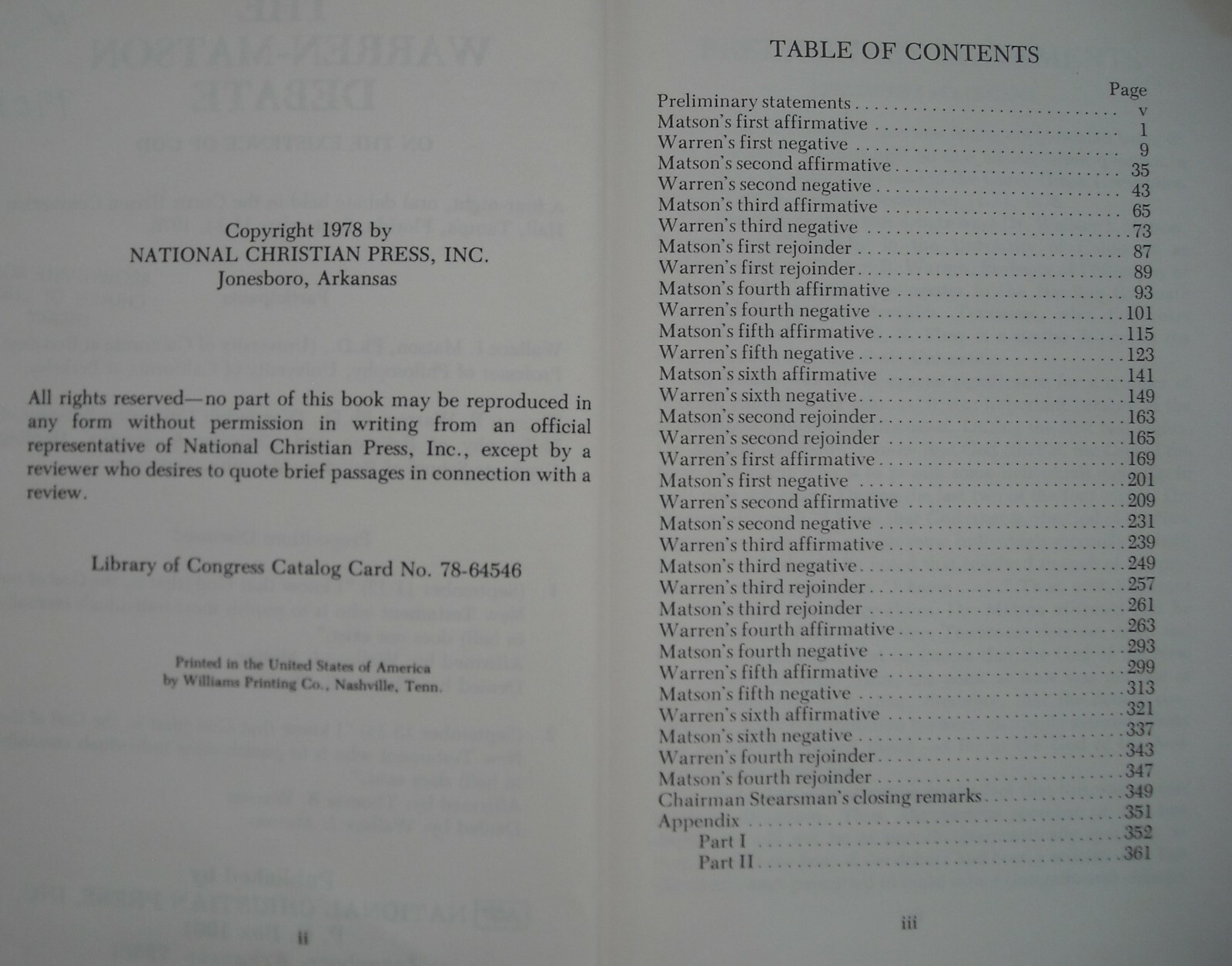 Thomas B. Warren & Wallace Matson Debate on Existence of God Church of ...
