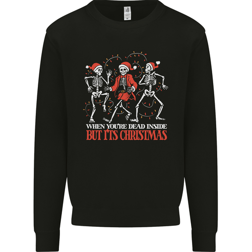 Dead Inside But Its Christmas Anti Xmas Mens Sweatshirt Jumper | eBay