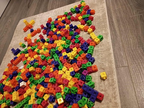 Children Lot Of 734 Snap Linking Block Cubes Math Manipulatives ...