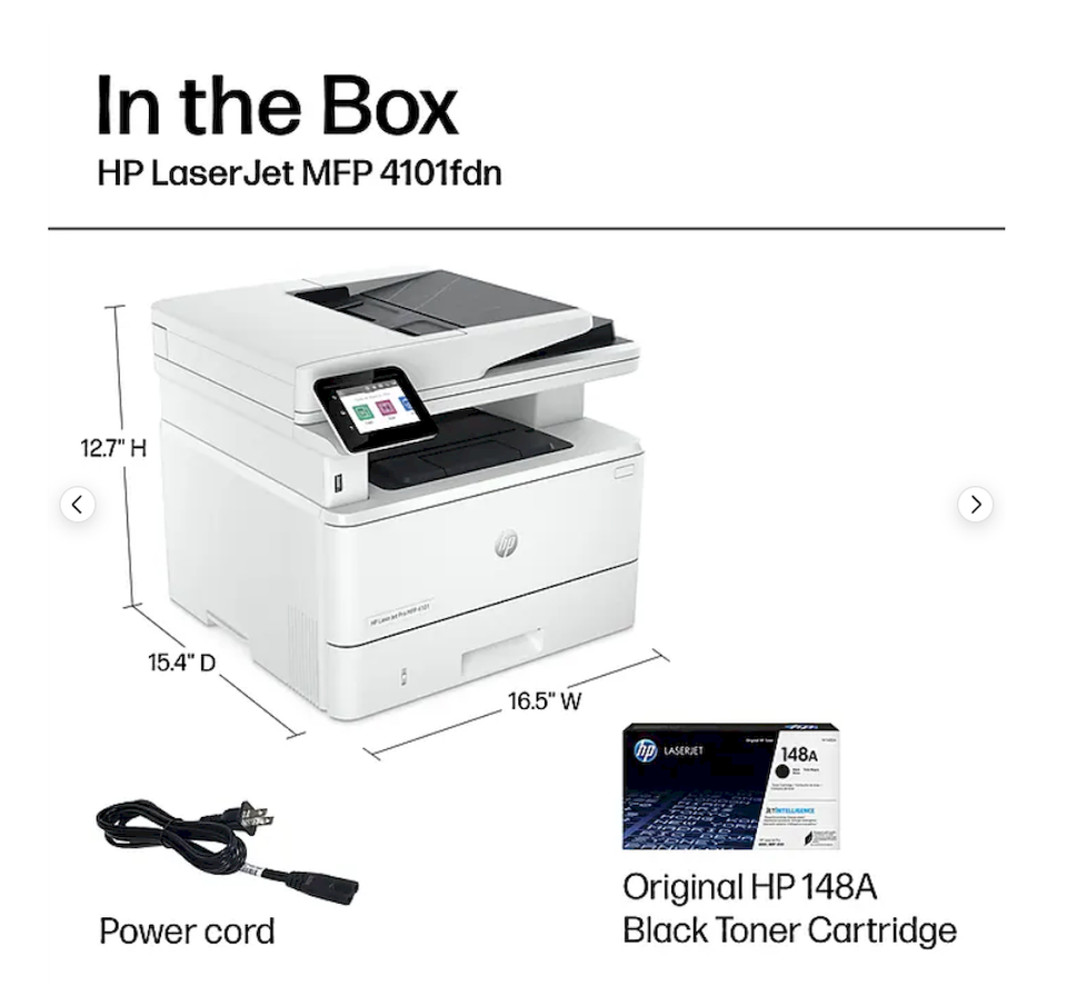 HP LaserJet Pro MFP 4101fdn Wired Black & White All-in-One Printer | eBay