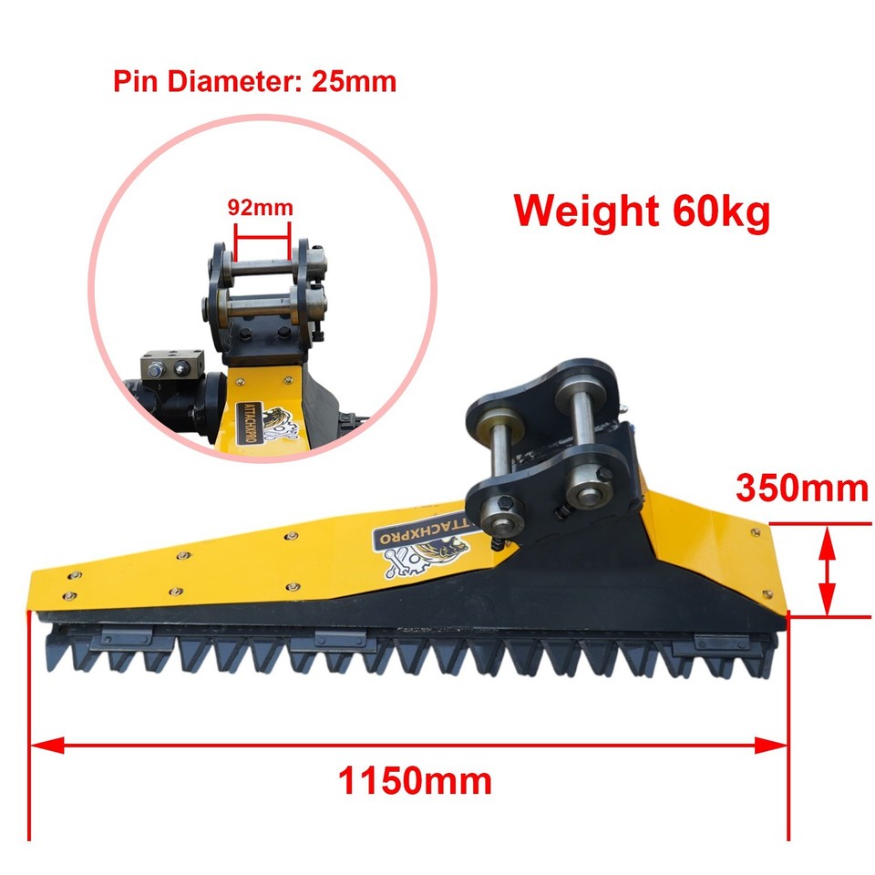 Excavator Hedge Trimmer Attachments Hedge Clippers Lawn Edger Tool USA ...