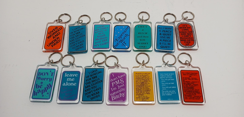 Vintage Kalan Naughty Funny Sayings Keychains Lot Of 14 | eBay