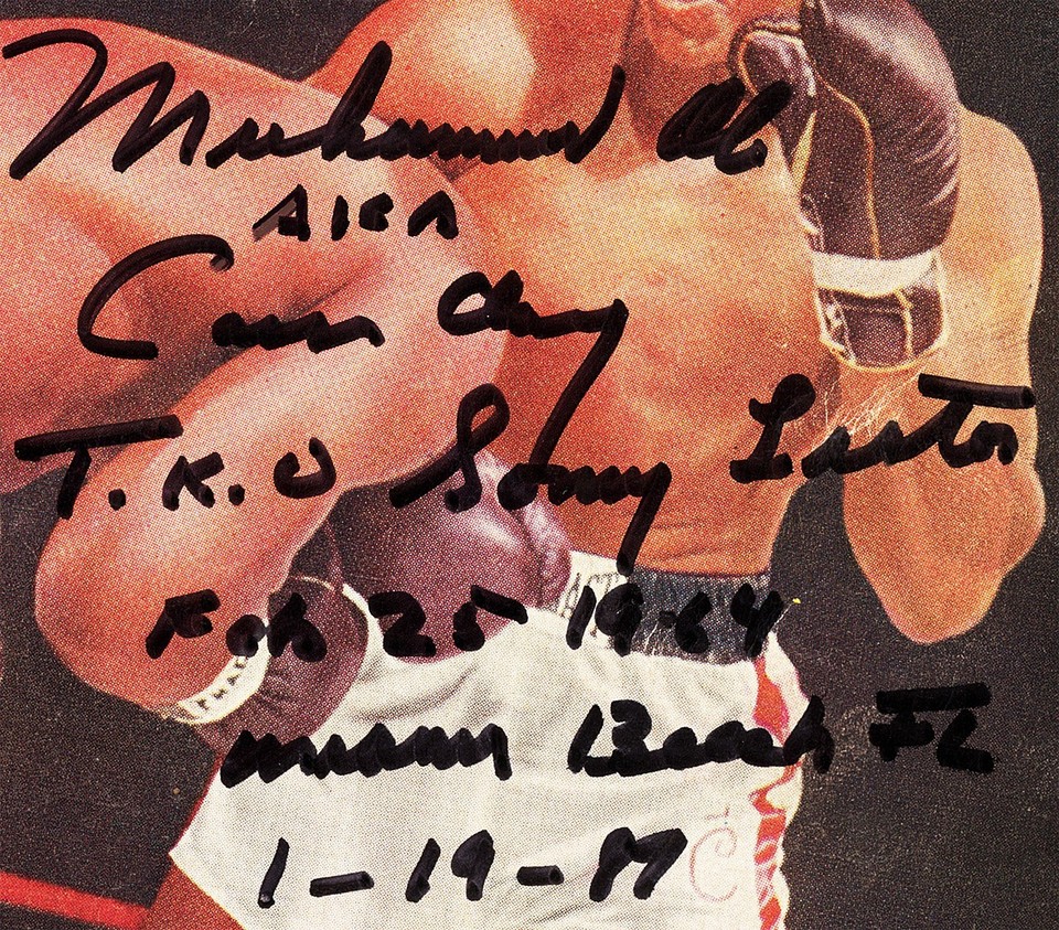 Muhammad Ali Signed "AKA Cassius Clay TKO Sonny Liston Feb. 24 1964 ...