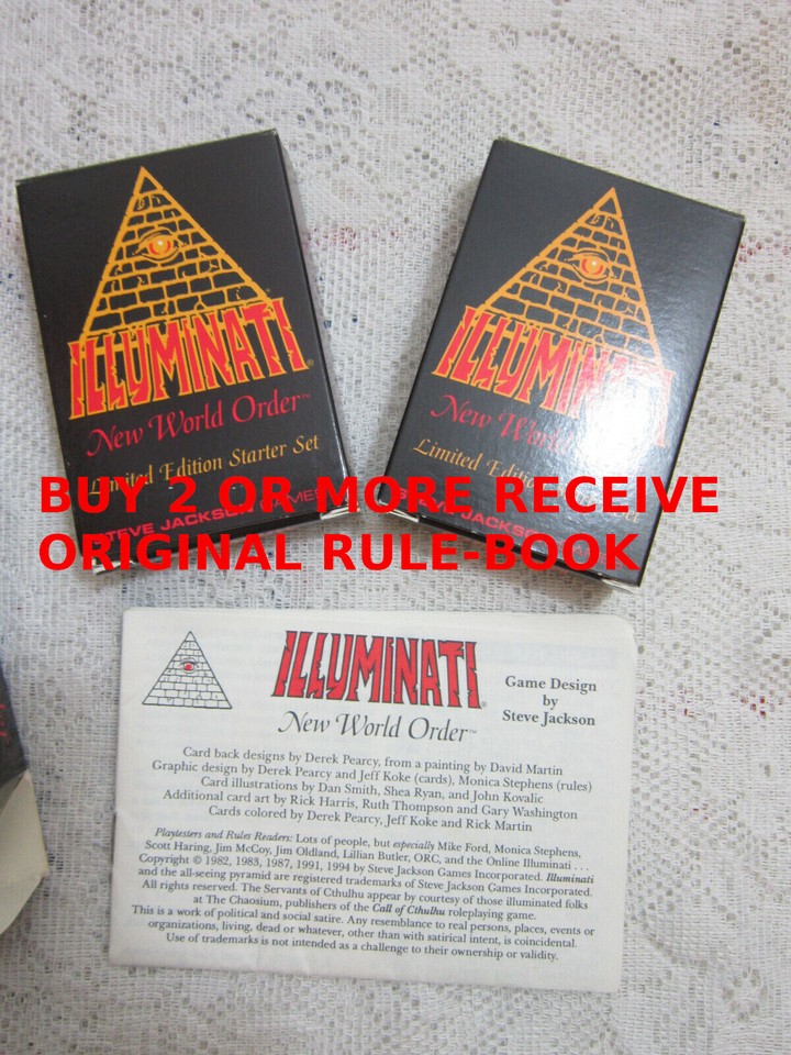 STARTER SET UnLIMITED 1995 Illuminati INWO Card Game New World Order ...