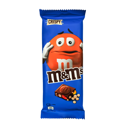 M&M'S Crispy Milk Chocolate Bar With Rice Crisps European Sweets 150g 5 ...