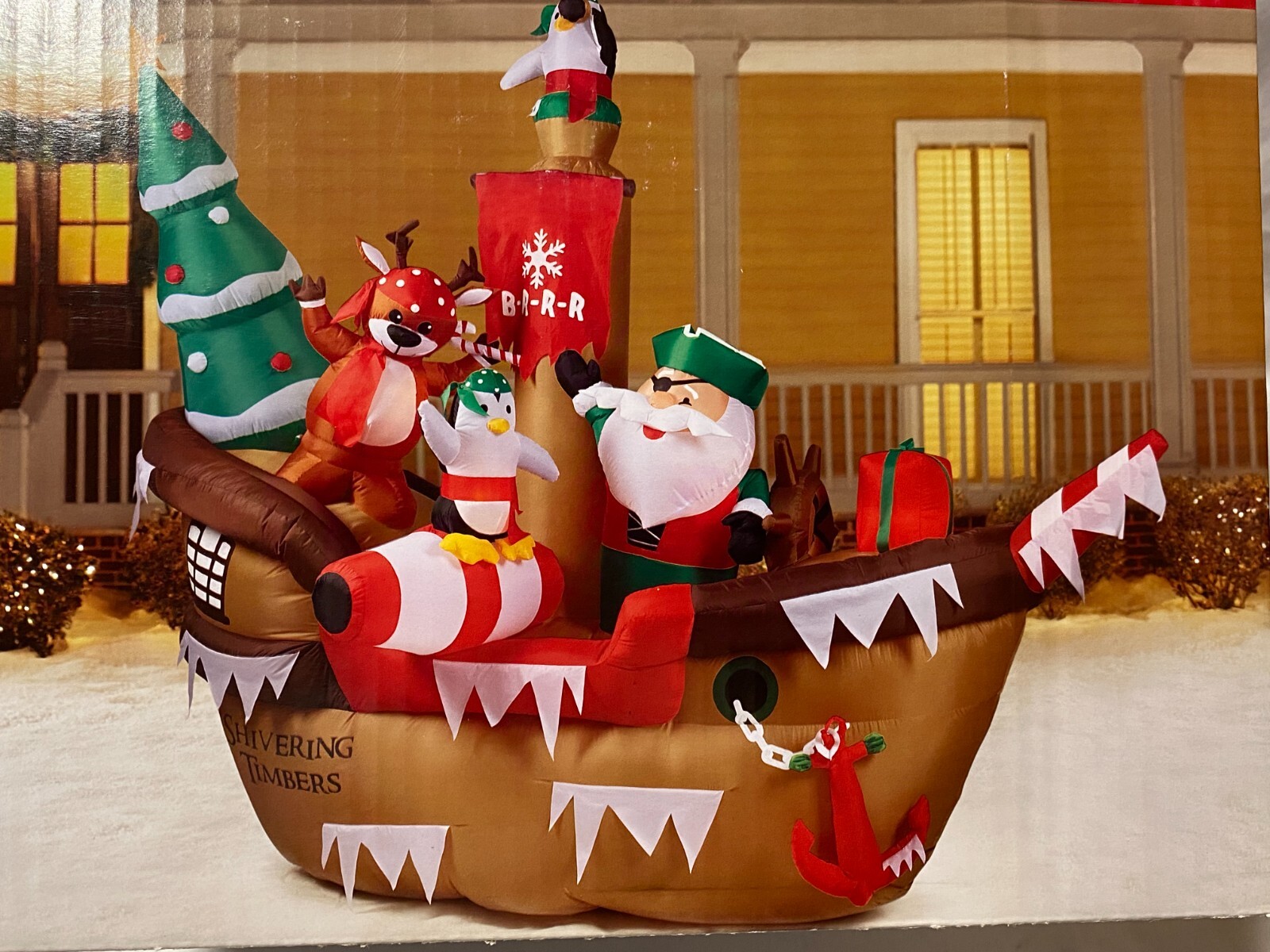 10Ft Lighted Holiday Airblown Inflatable Yard Decor Giant Christmas ...