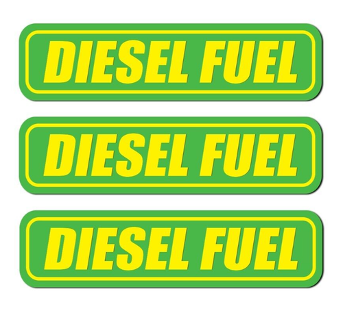 3x Diesel Fuel Only sticker decal tank fuel door vinyl laminate label ...