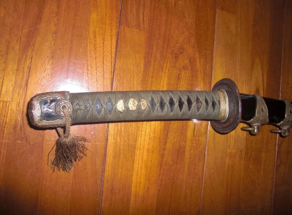 WW2 Imperial Japanese Navy Type 97 Gunto Officer Sword Mounts Full ...