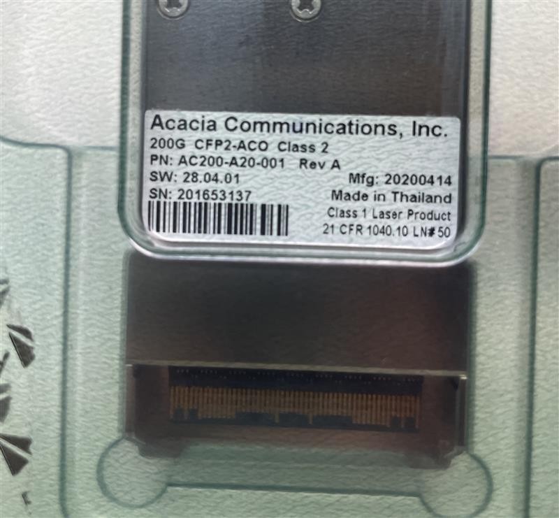NEW OPEN Acacia 200G CFP2-ACO Pluggable Coherent Optical Module AC200 ...