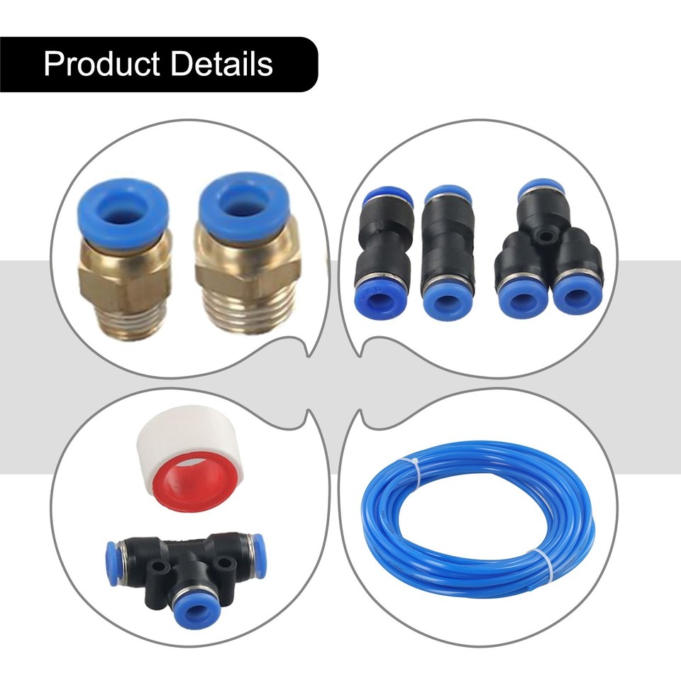 Reusable Air Hose Pipe Kit Odorless -4℉~176℉ 6mm OD X 4mm ID (10 Meters ...