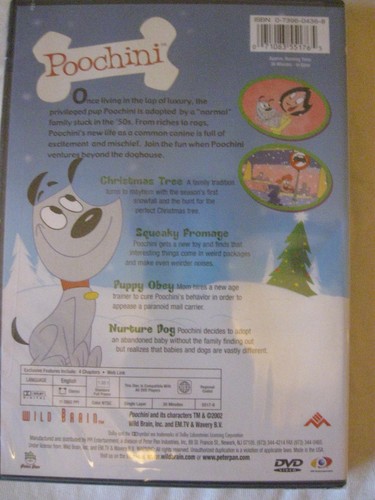 Poochini: The Christmas Tree (DVD, 2002) Includes 3 Bonus Videos NEW MS ...