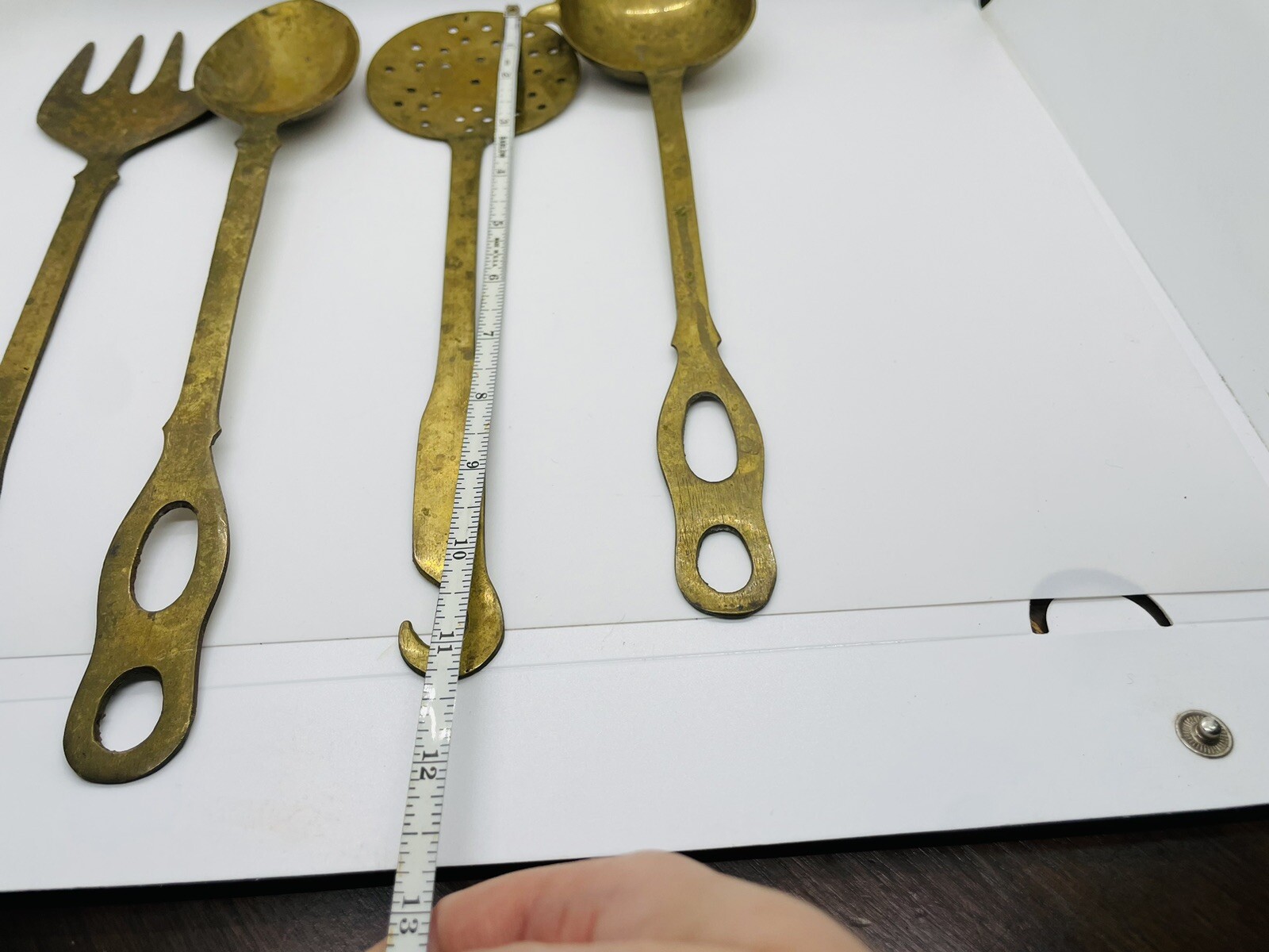 Set Of 4 Vintage Brass Cooking Utensils. Estate Find | eBay