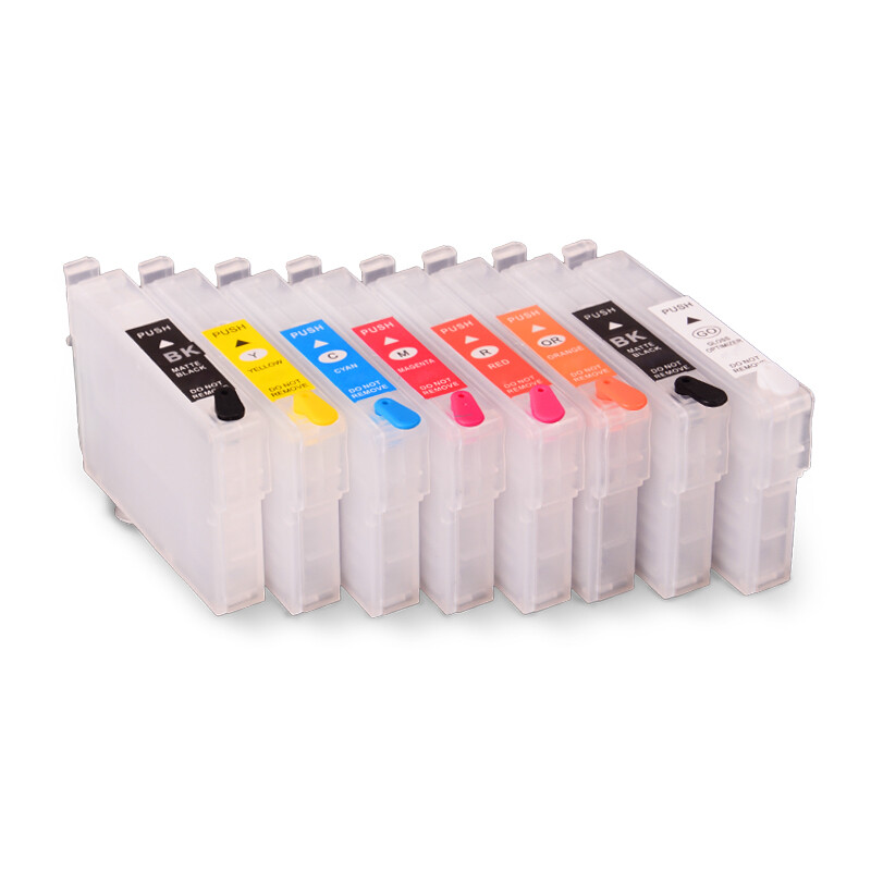 8*80ML T3240 -T3249 Refillable Ink Cartridges For Epson Surecolor P400 ...