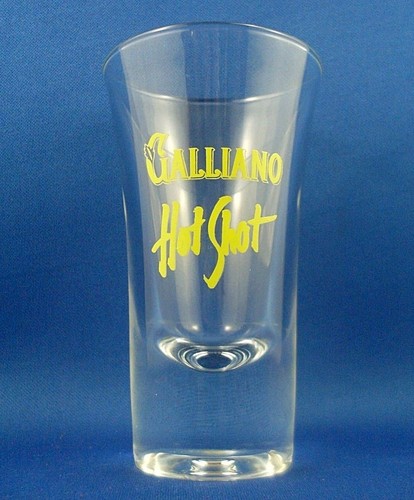 GALLIANO Yellow Logo Liqueur Shot Nip Glass VG MAN CAVE BAR in Aust ...